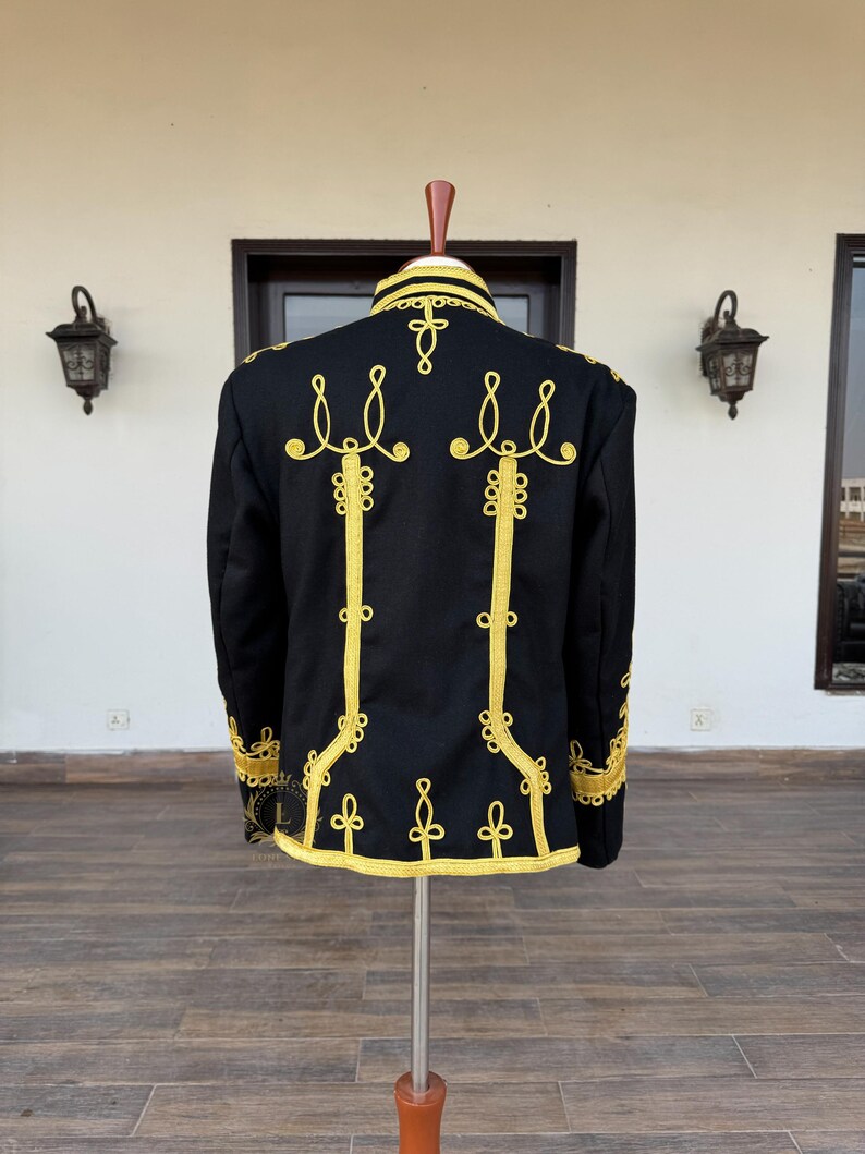 Men's Scottish Military Wool Jacket – Vintage Napoleonic Style Uniform ...