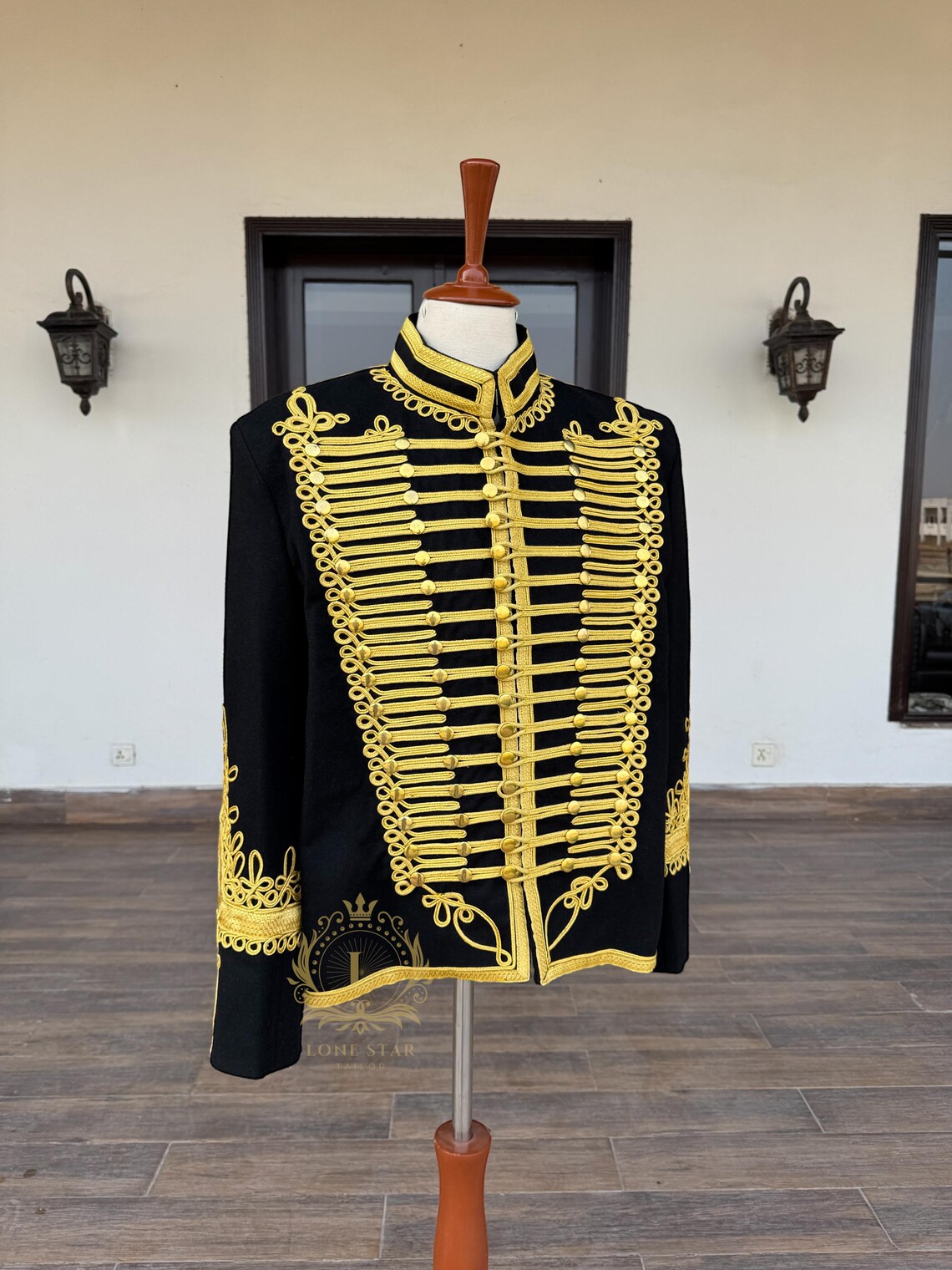 Men's Scottish Military Wool Jacket – Vintage Napoleonic Style Uniform ...