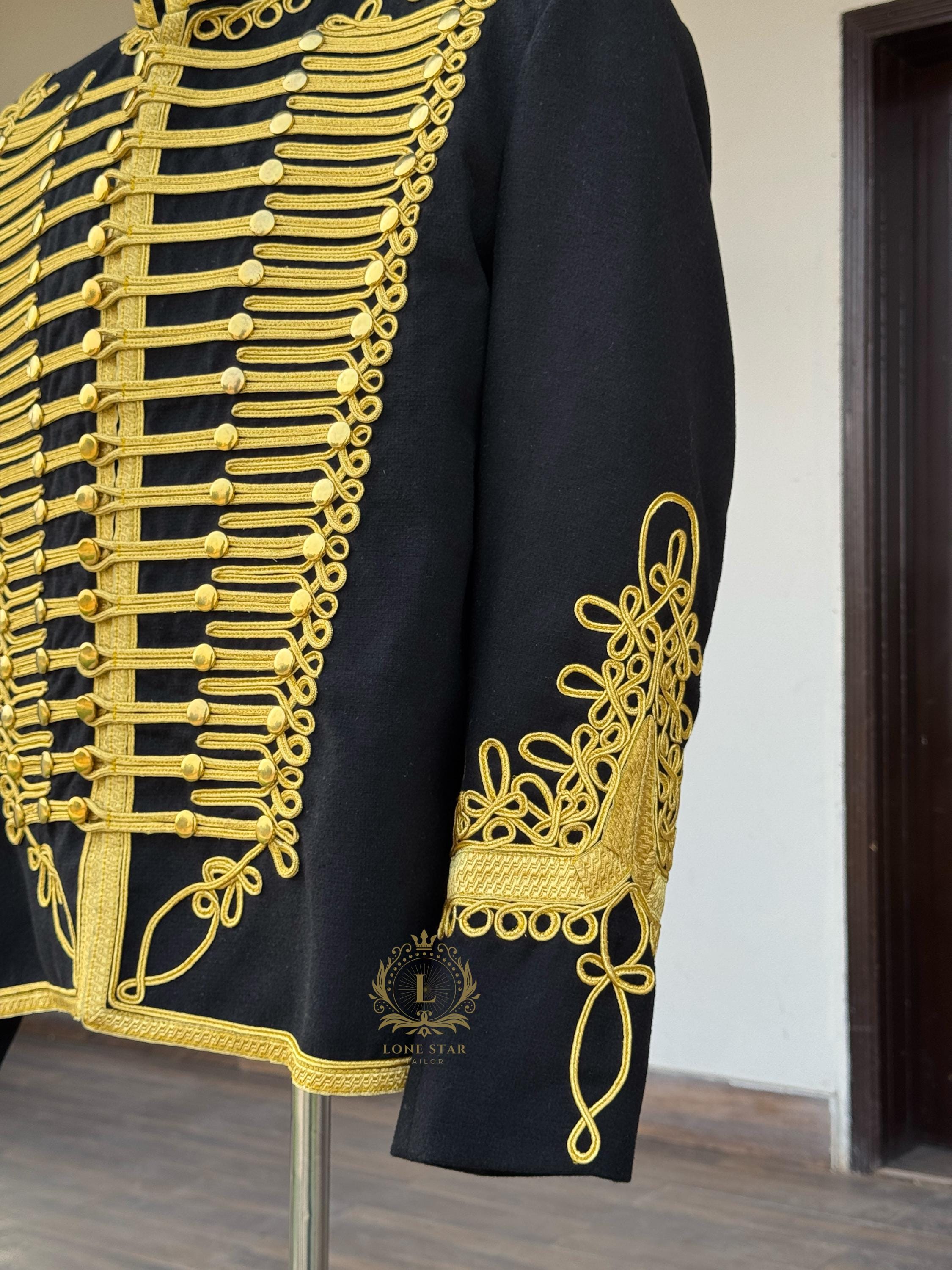 Men's Scottish Military Wool Jacket – Vintage Napoleonic Style Uniform ...