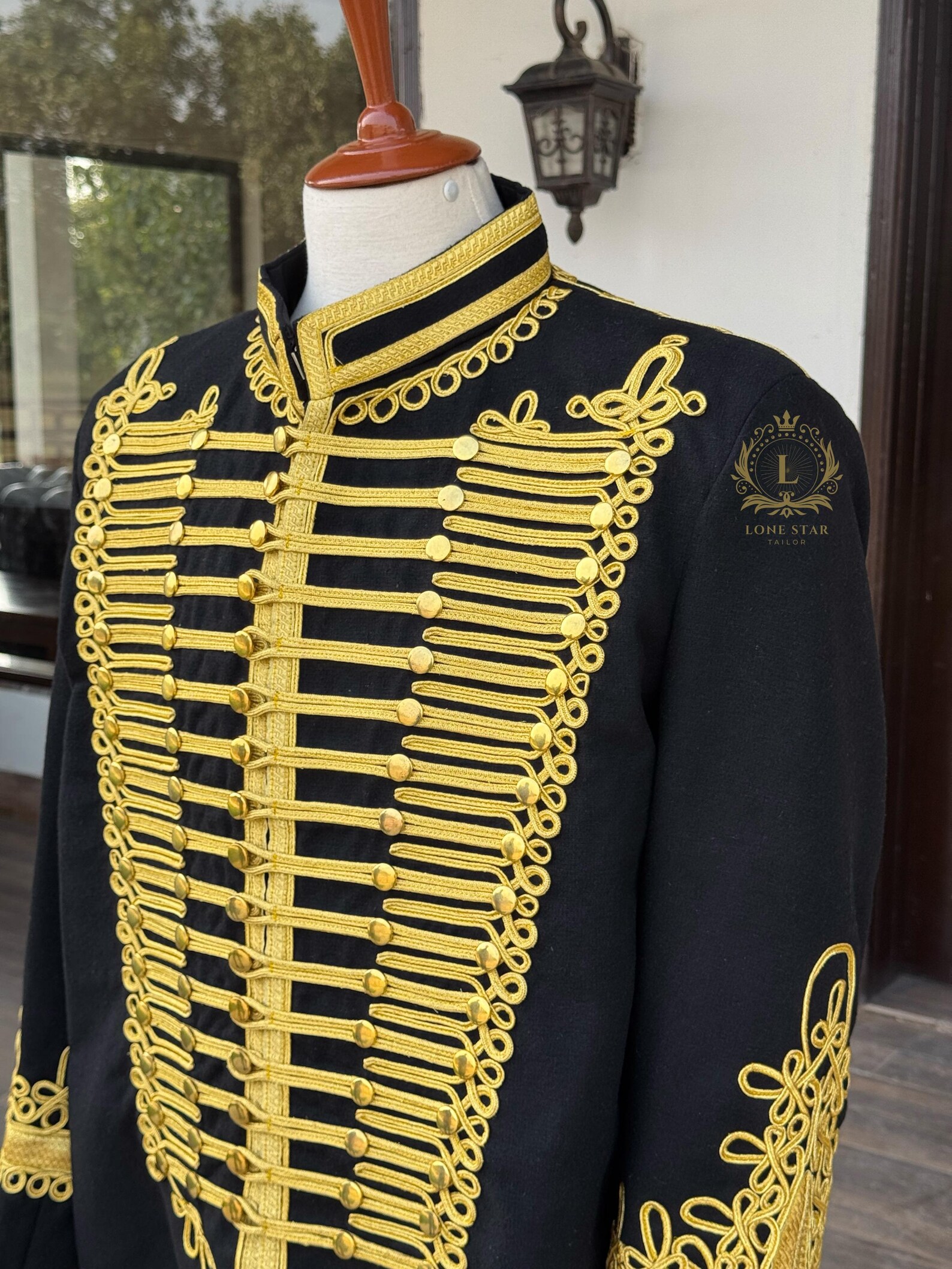 Men's Scottish Military Wool Jacket – Vintage Napoleonic Style Uniform ...
