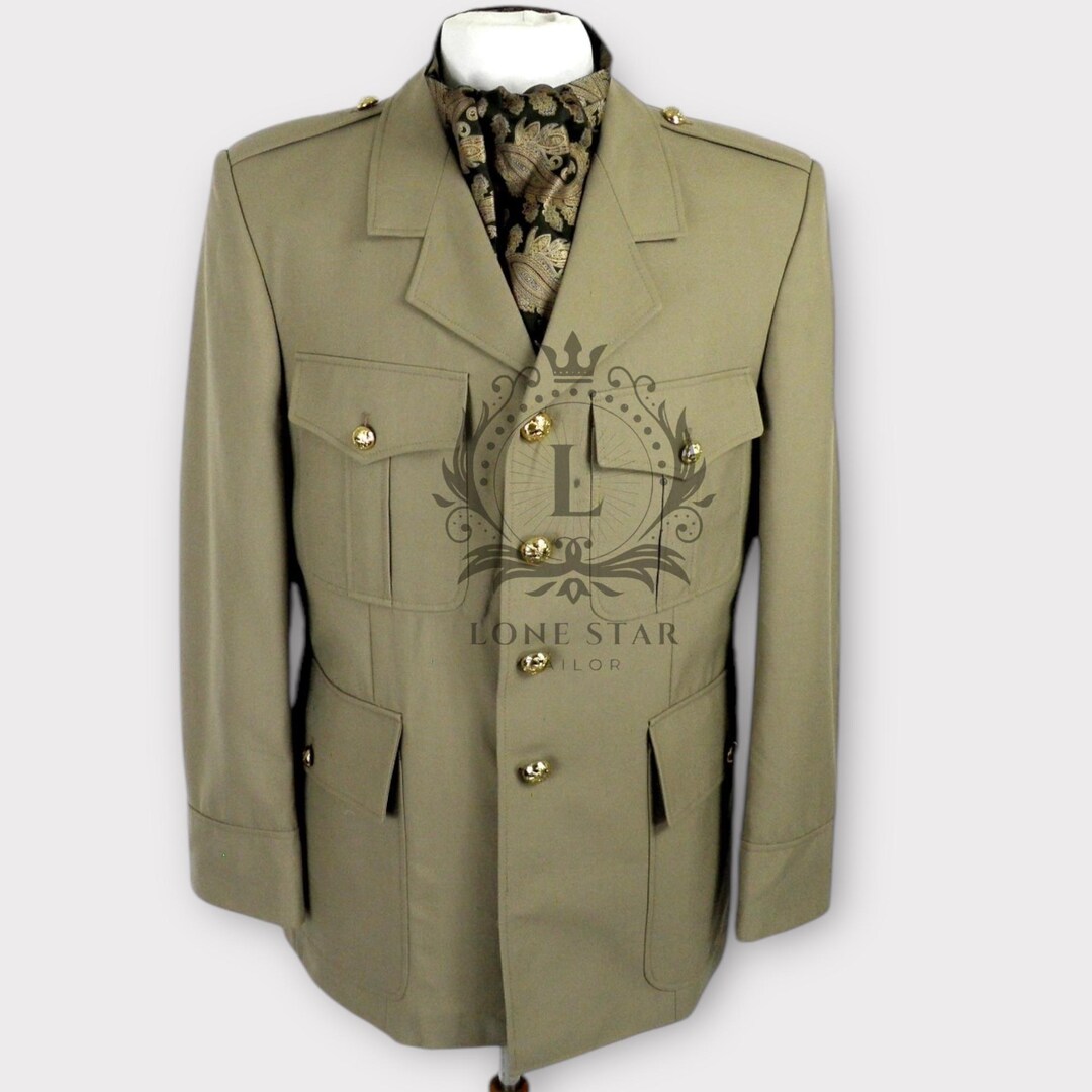 New Raupe Wool Military Dress Jacket & Classic Military Cosplay Army - Etsy