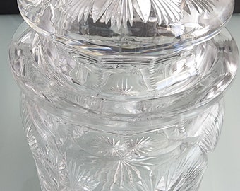 American Brilliant Cut Glass Pitcher Signed Fry - Etsy