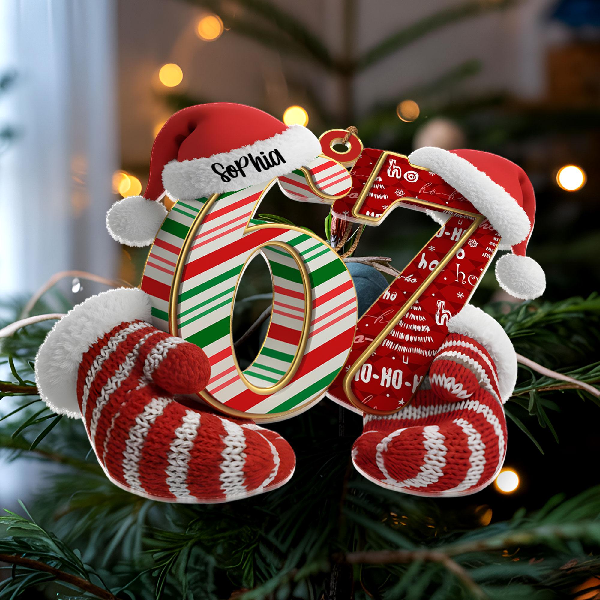 Custom Name 67 Ornament With Hands, Personalized 67 Ornament, Funny Six ...