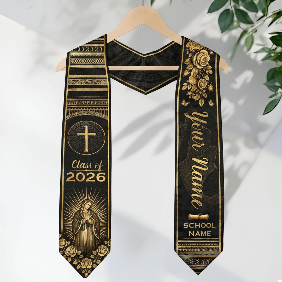 Custom Mexican Graduation Stole, Mexican Flag Graduation Sash 2026 ...