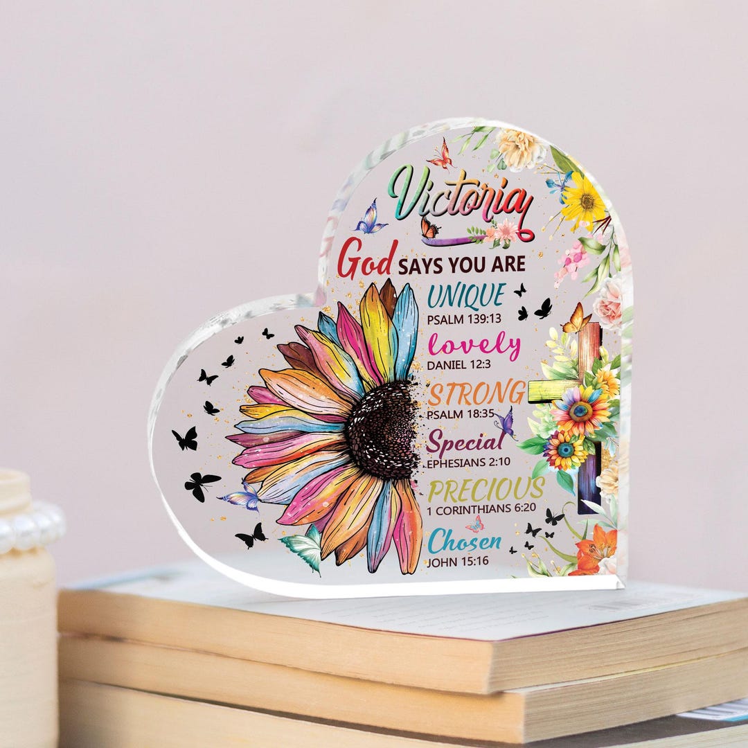 Custom Christian Decorative Sign, Religious Acrylic Christian Gifts for ...