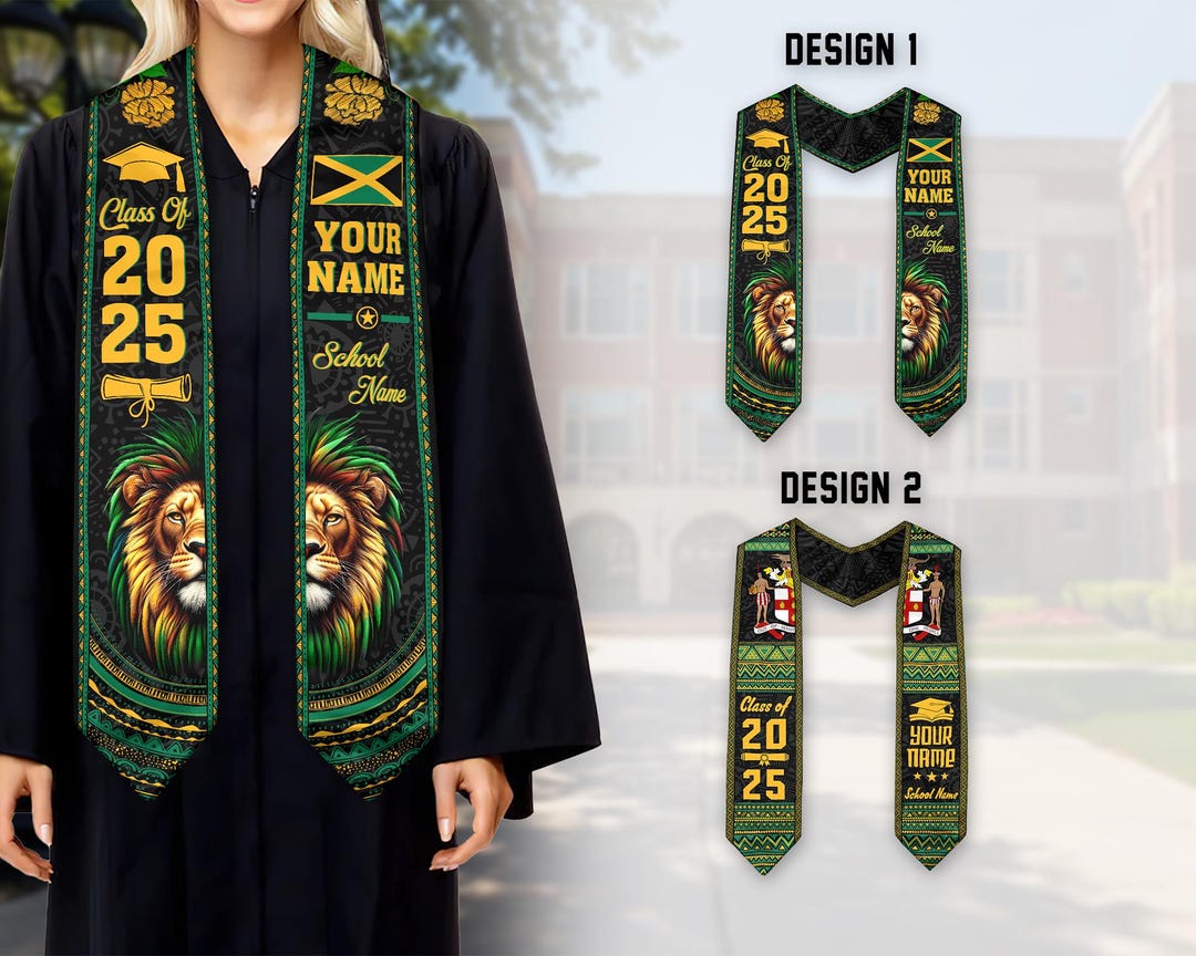 Custom Jamaica Graduation Sash, Jamaica American Flag Graduation Sash ...