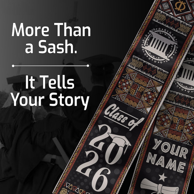 Custom African Sash 2026 With Traditional Kente Pattern, African ...