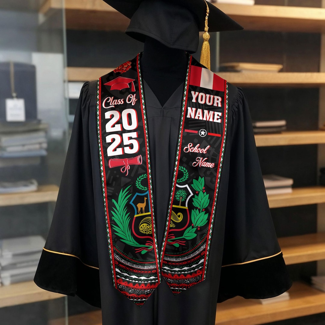 Personalized Peruvians American Flag Graduation Sash 2025, Peru ...