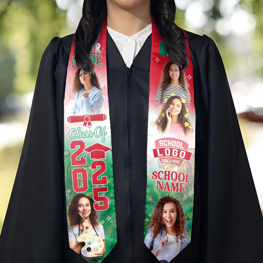 Custom Photo Mexican Graduation Sash, Mexican Flag Graduation Sash 2025 ...