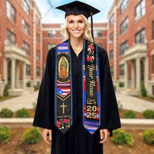 Personalized Puerto Ricans Flag Graduation Sash 2025, Puerto Rico ...