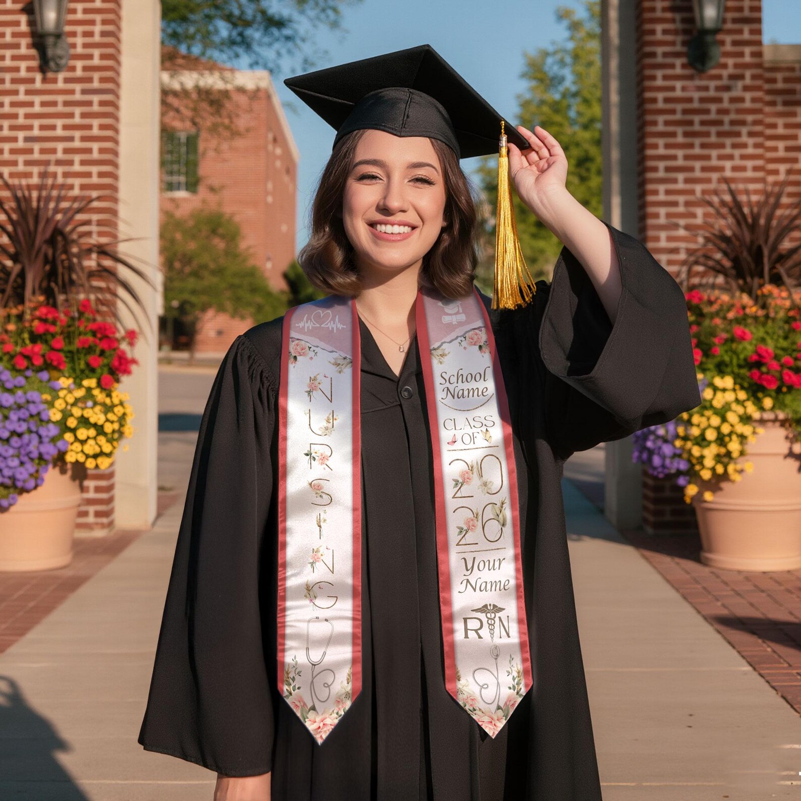 Customized Nursing Stole, RN Stole Nursing Stole Graduation 2026 ...