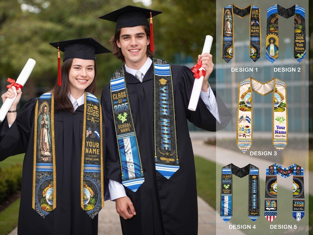 Custom Honduras Graduation Sash, Honduras American Flag Graduation Sash ...