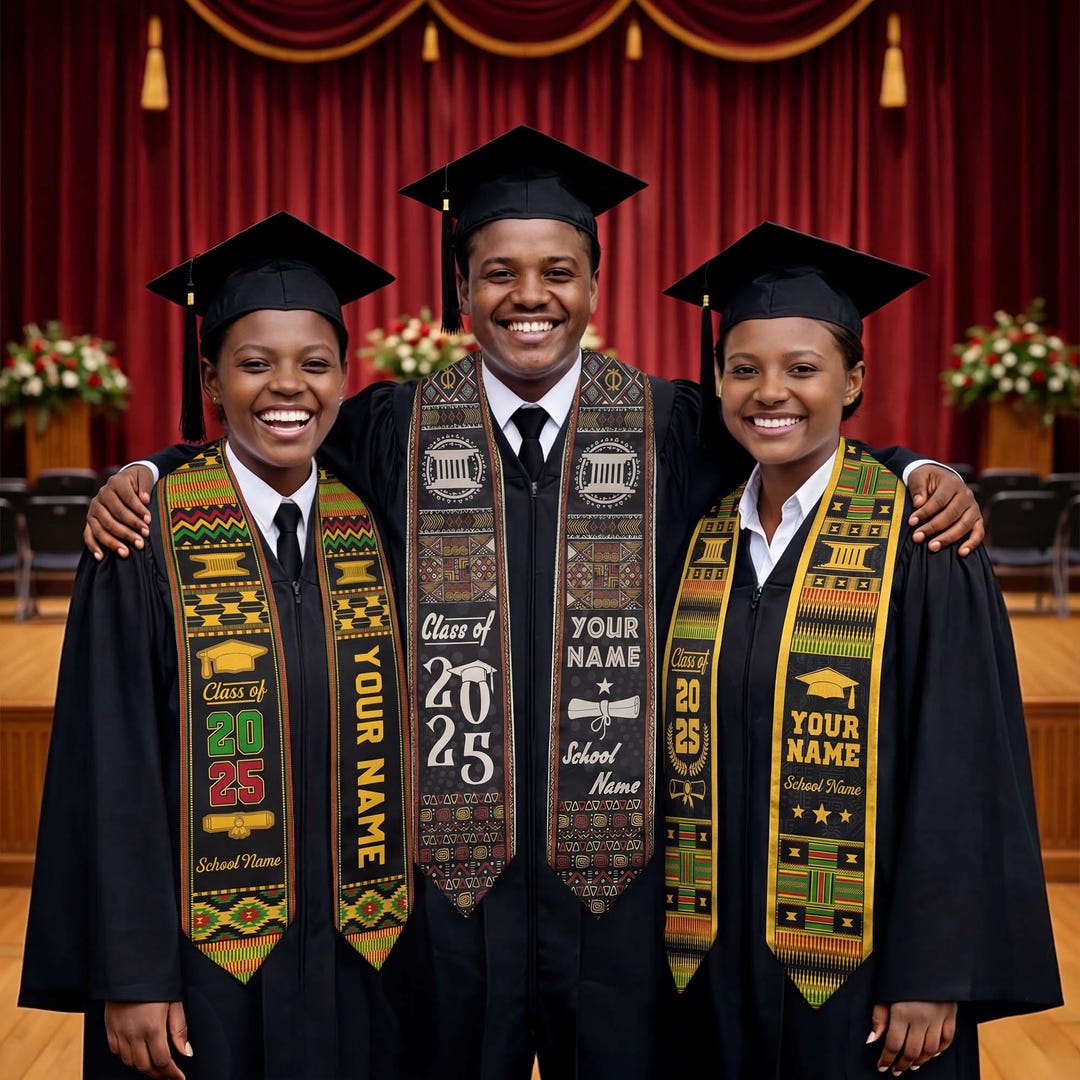 Custom African Sash 2026 With Traditional Kente Pattern, African ...