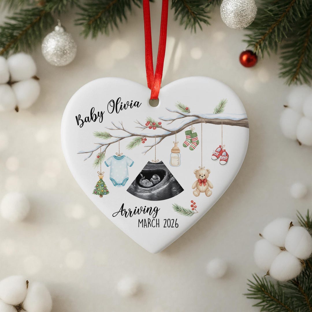 Custom Baby Expecting See You in 2026 Ornament, Personalized Baby Scan ...
