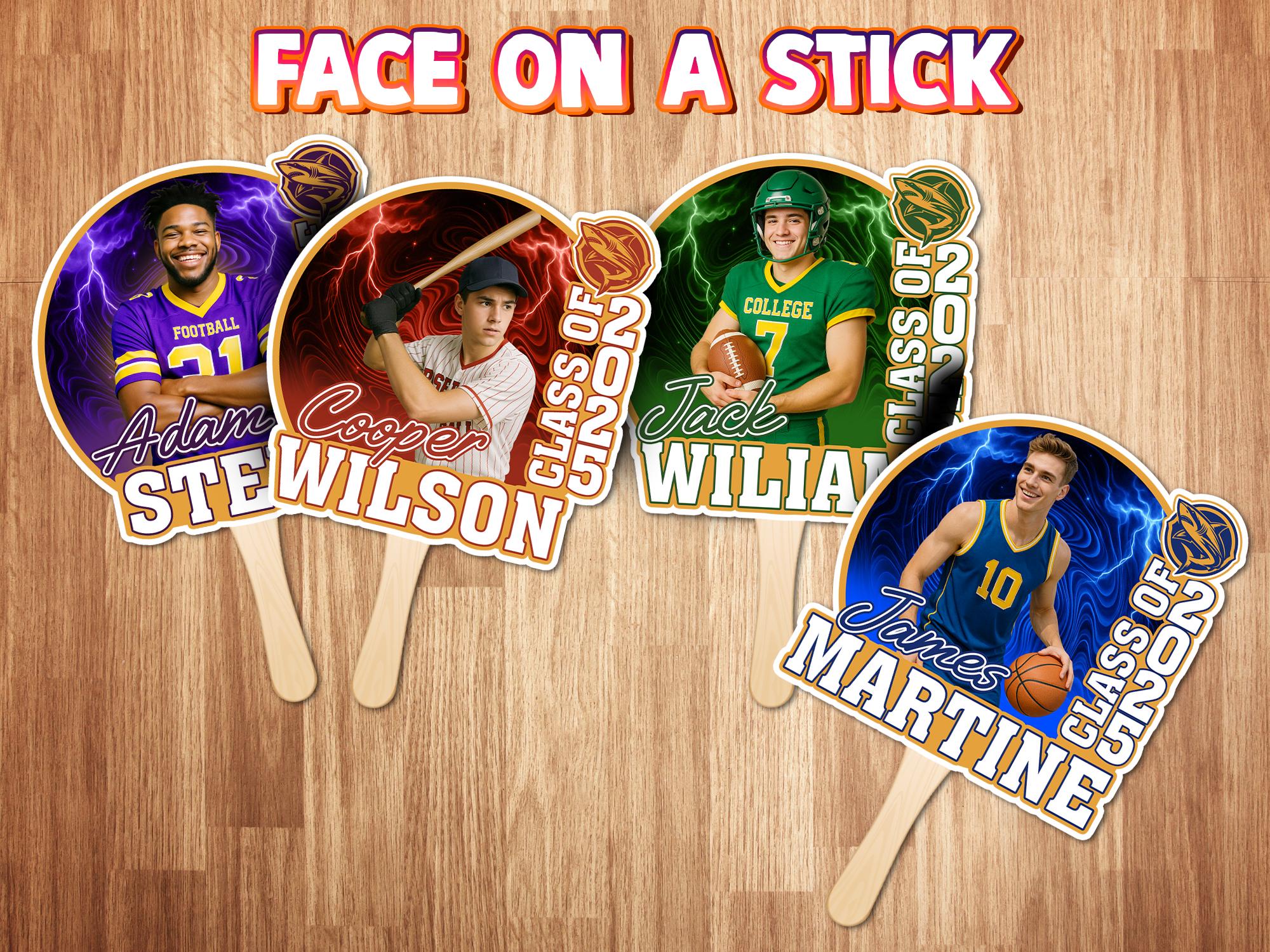 Custom Face on a Stick, Graduation Big Head Cutout, Fat Head Sticks ...