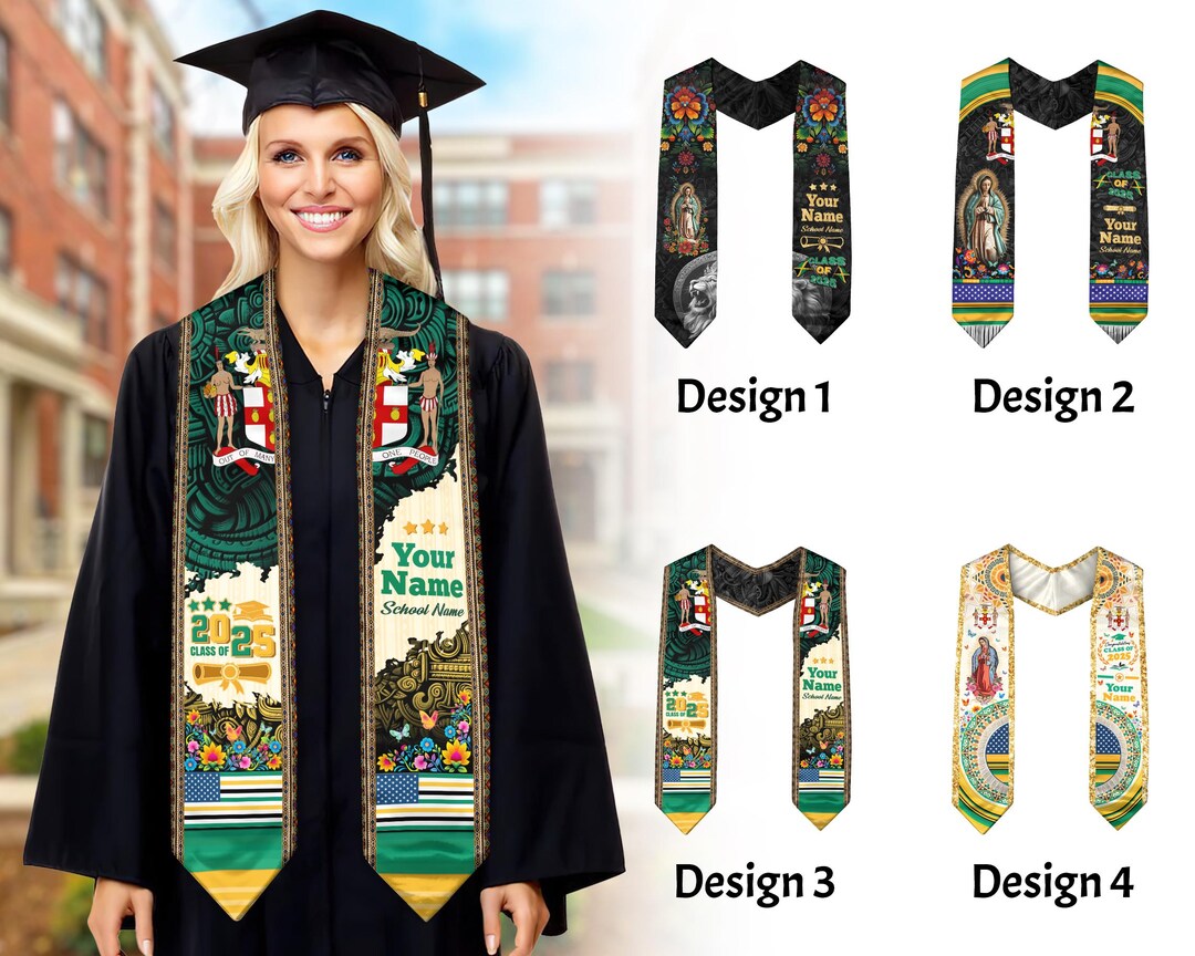 Custom Jamaica Graduation Sash, Jamaica American Flag Graduation Sash ...