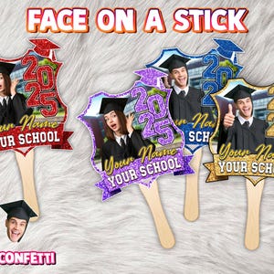 Custom Face on a Stick, Graduation Big Head Cutout, Fat Head Sticks ...