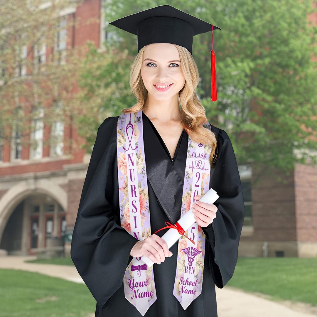 RN Stole Nursing Stole Graduation 2025, Customized Nursing Stole ...