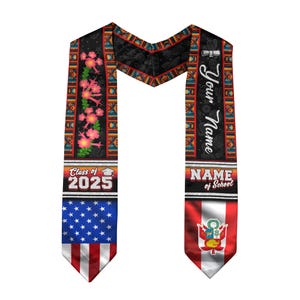 Personalized Peruvians American Flag Graduation Sash 2025, Peru ...