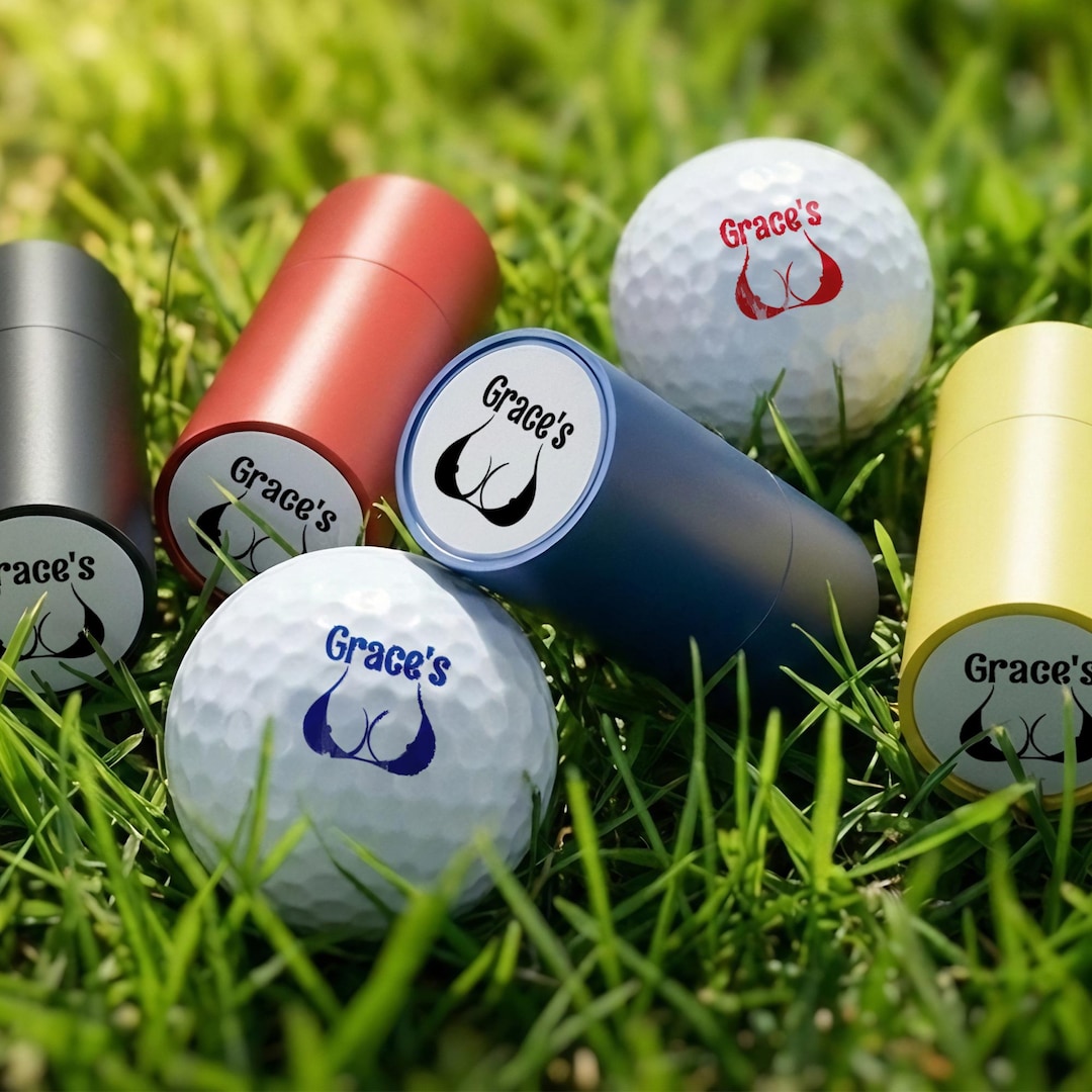 Custom Golf Ball Stamp Box, Personalized Name Logo Golf Stamp, Funny ...