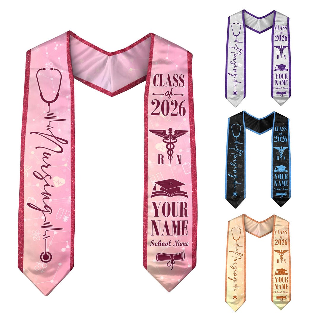 Customized Nursing Stole, RN Stole Nursing Stole Graduation 2026 ...