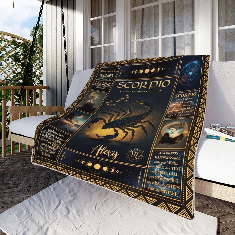 Personalized Scorpio Blanket, Horoscope Astrology Blanket for Scorpio ...