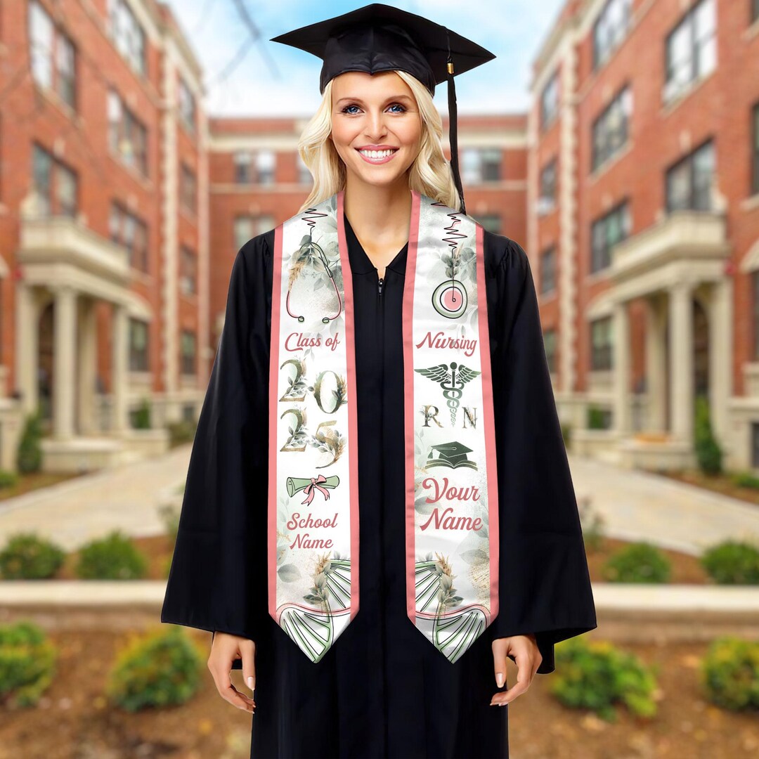 Customized Nursing Stole, RN Stole Nursing Stole Graduation 2025 ...