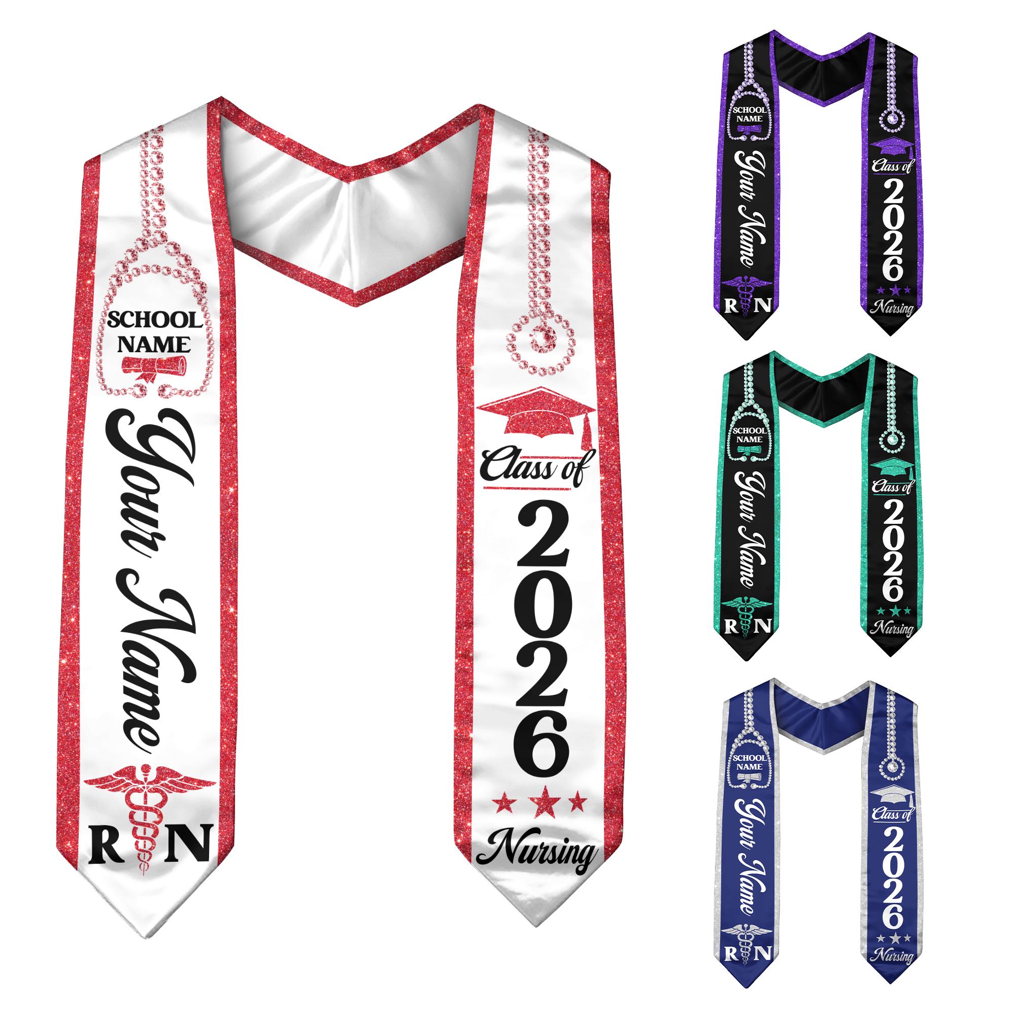 Customized Nursing Stole, Nursing Graduation Stole, RN Stole Nursing ...
