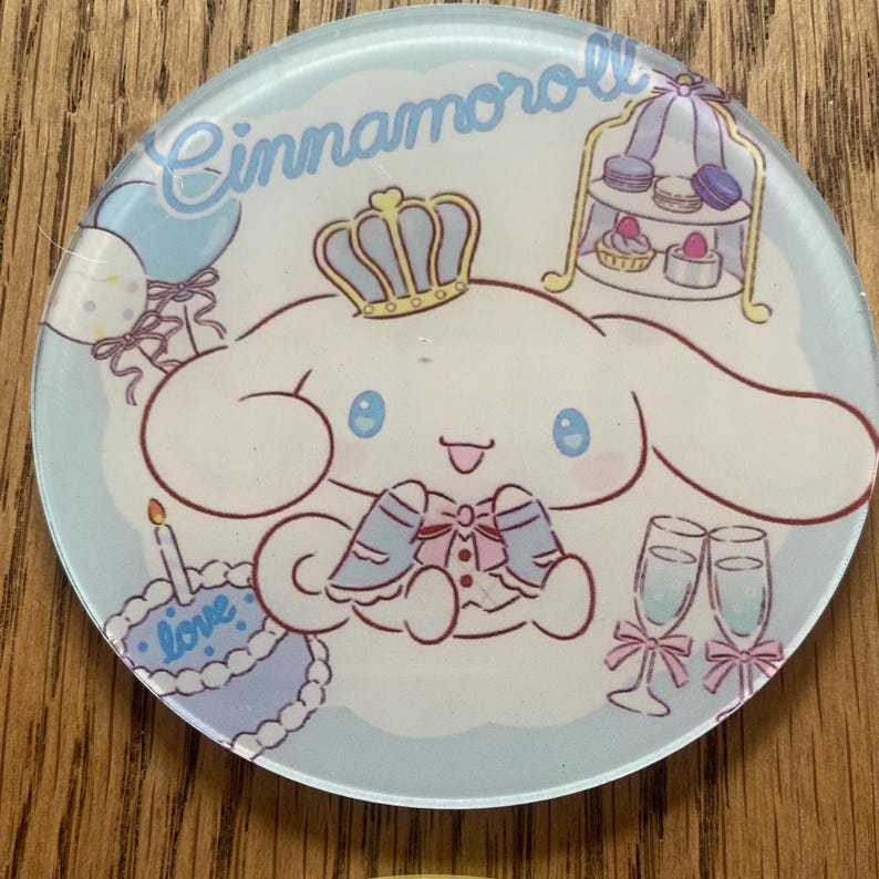 Sanrio Acrylic Coaster Set – Pompompurin, Cinnamoroll, Kuromi & My ...