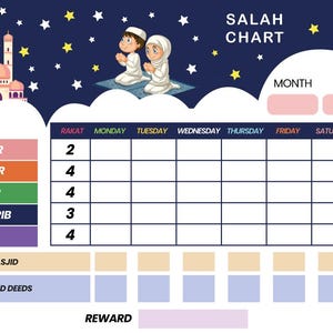 Salah Chart for Kids - Etsy