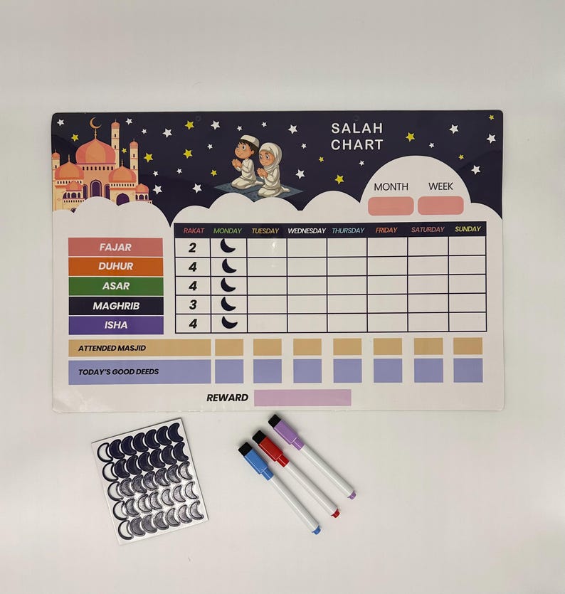 Salah Chart for Kids - Etsy