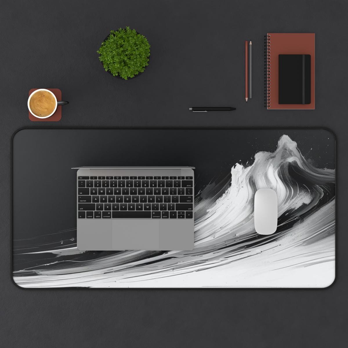 Japanese Gaming Mousepad / Desk Mat - Black/white - Etsy