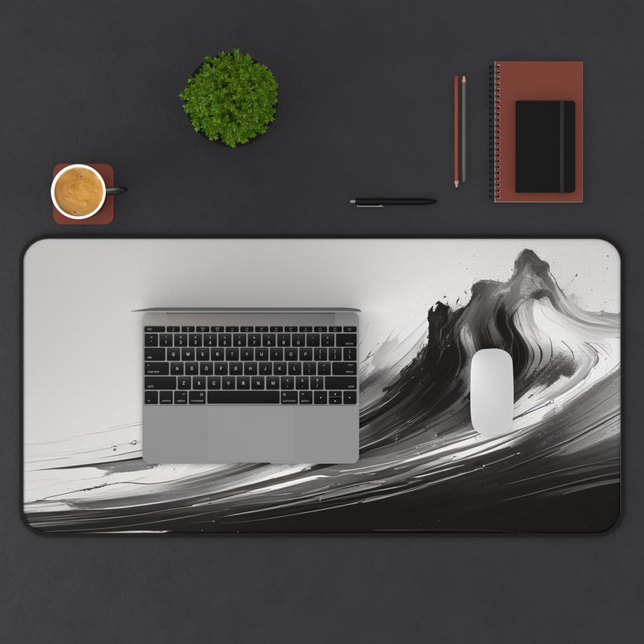 Japanese Gaming Mousepad / Desk Mat - Black/white - Etsy