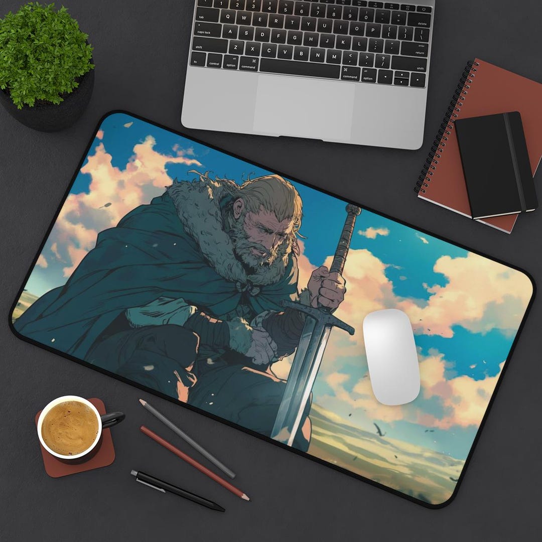 Medieval Knight Desk Mat / Mousepad 12x22" - Etsy