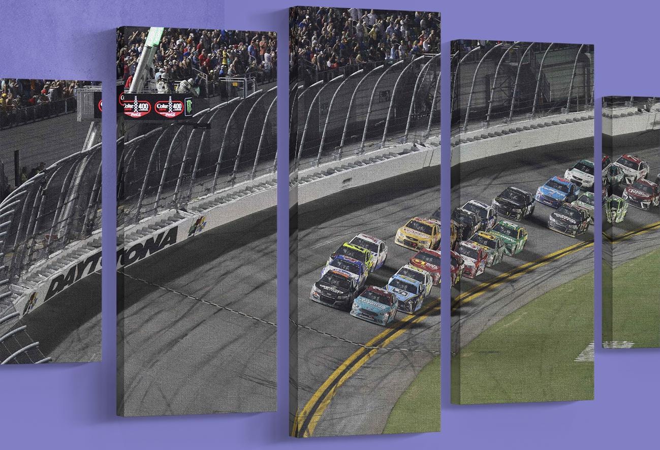 Nascar Race Track Wall Art, Daytona International Speedway Canvas ...
