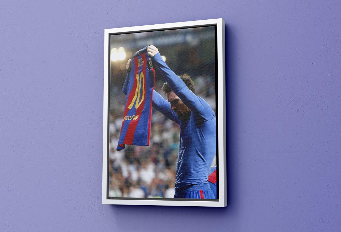 Lionel Messi Iconic Celebration Poster Barcelona Canvas Home Decor ...