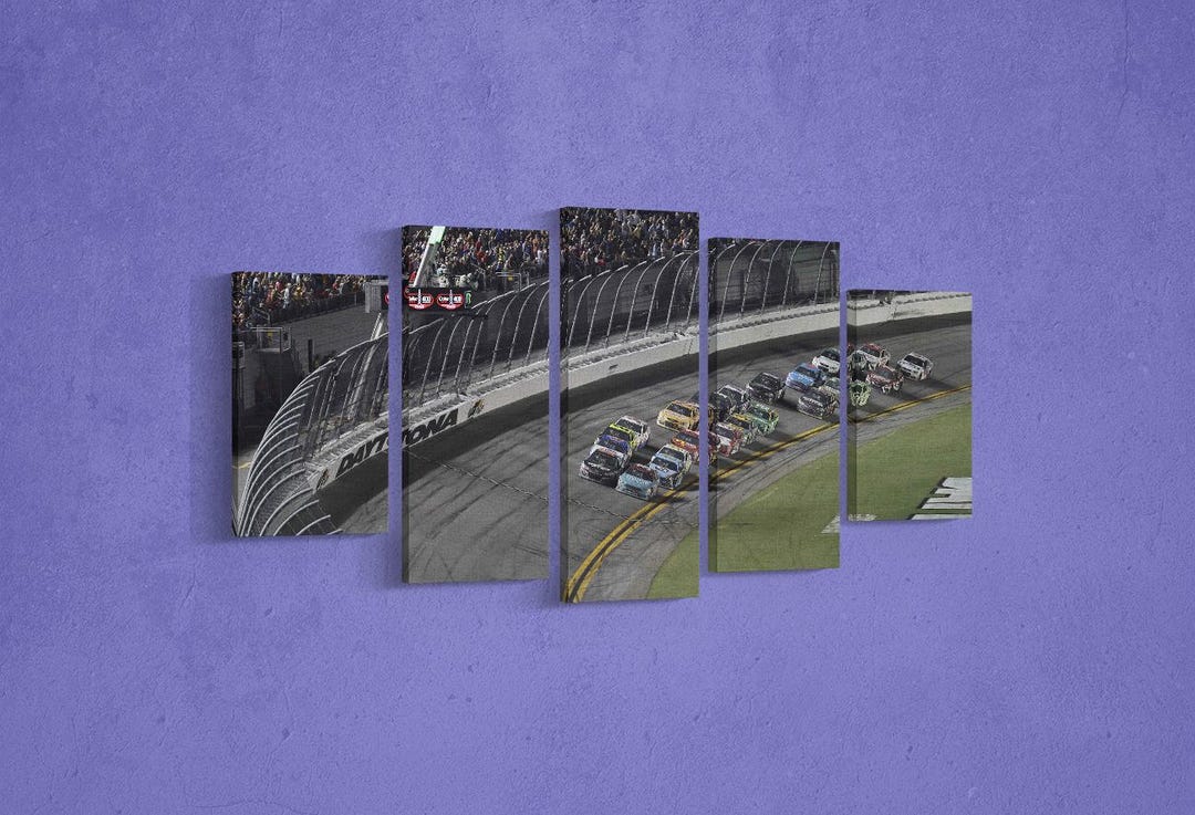 Nascar Race Track Wall Art, Daytona International Speedway Canvas ...