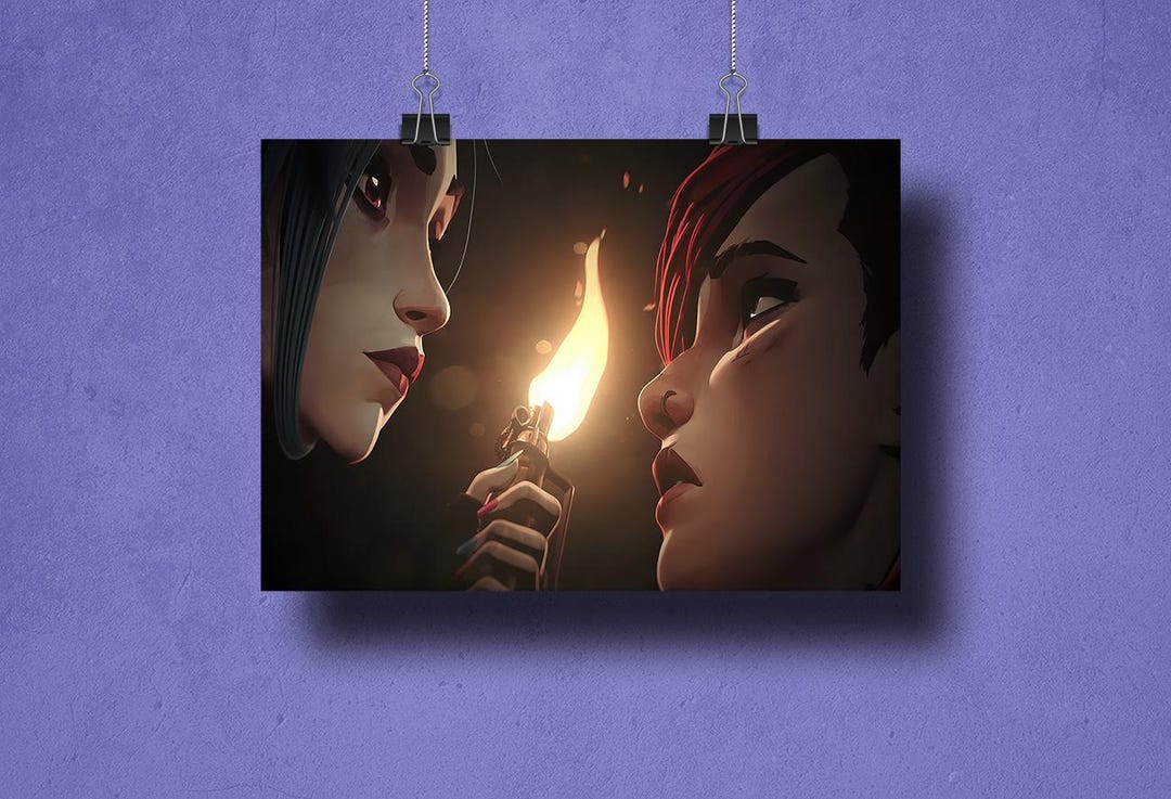 League of Legends Jinx and Vi, Arcane Poster Print, Wall Decor, Wall ...