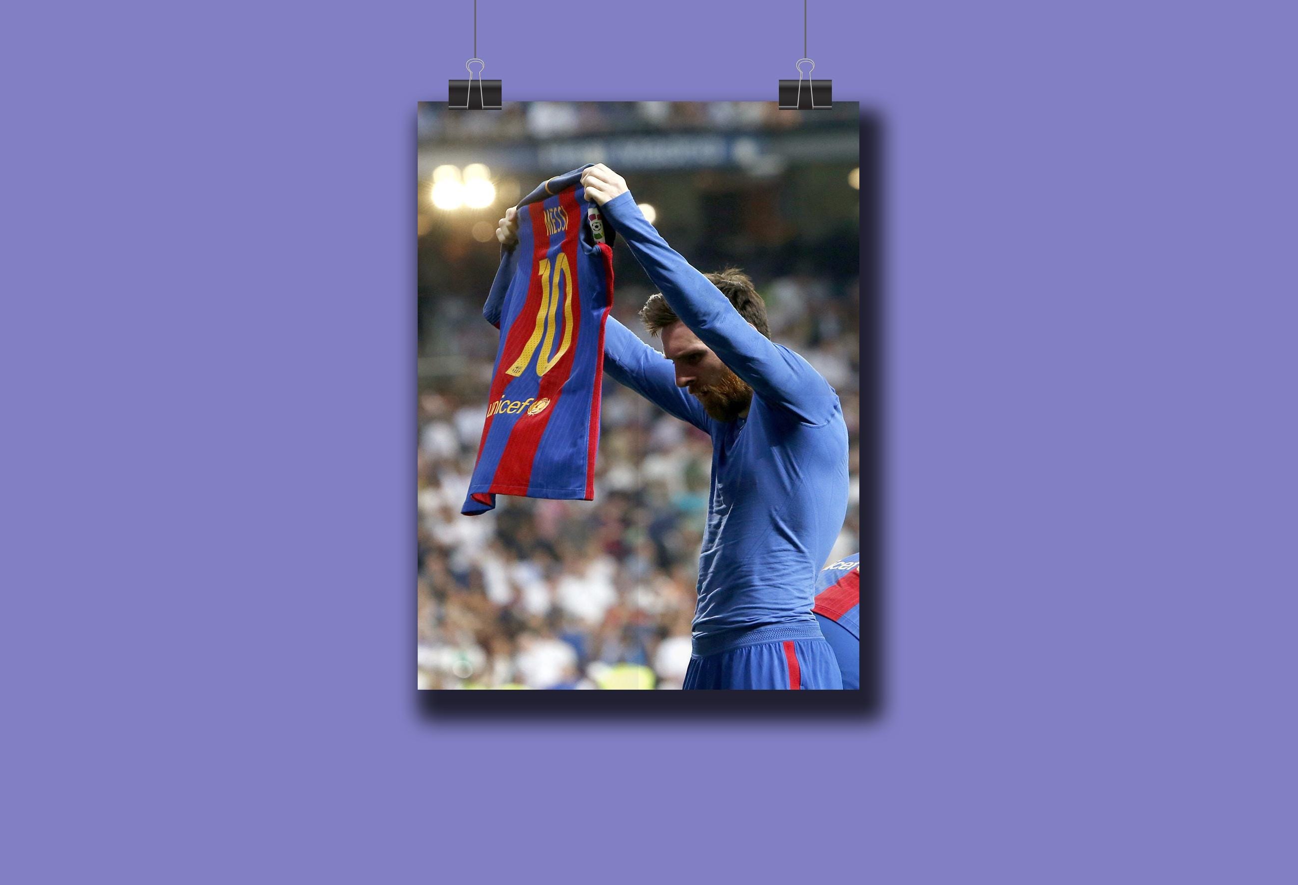 Lionel Messi Iconic Celebration Poster Barcelona Canvas Home Decor ...