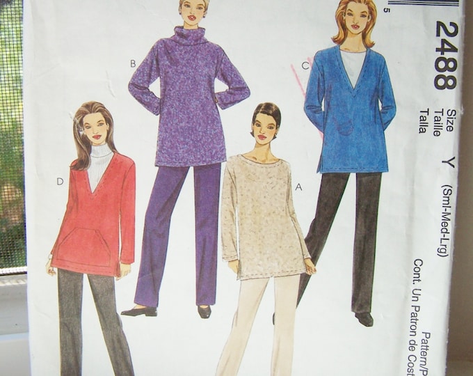 Mccall's 2488 Women's Pattern Long Sleeve Tunic With Neckline ...