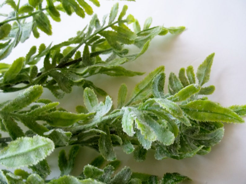 Flocked Dusty Miller Bush 16 Greenery W/ 5 Stems - Etsy