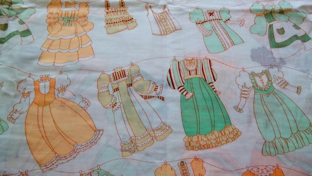 Victorian Dresses on the Clothesline Fabric, 2 Yards Approx. 44-45 Wide ...