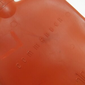 Retro Red Rubber Water Bottle, Commander Brand, Art Deco Design ...