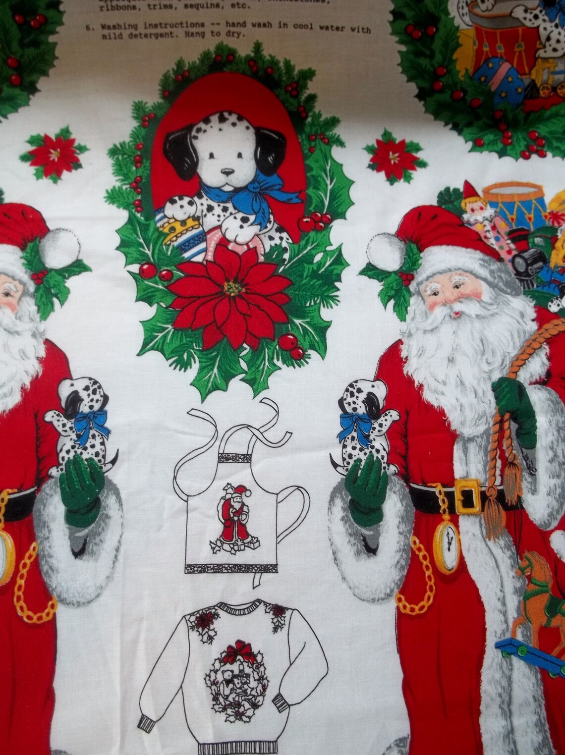 Concord's Christmas Appliques Fabric Panel Joan Kessler - Etsy