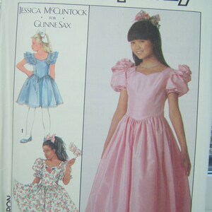 Princess Dress Costume 80's Simplicity 8985 Girl's Party Dress Pattern ...