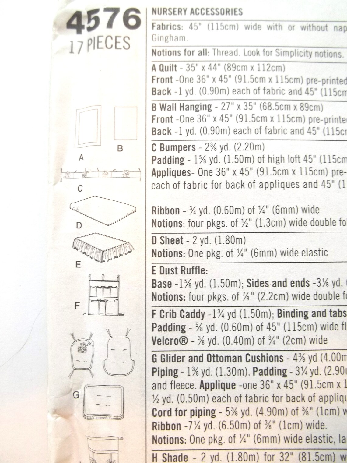 Nursery Accessories Sewing Pattern Simplicity 4576 Crib Caddy - Etsy