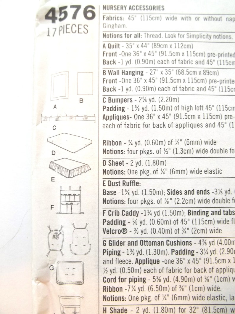 Nursery Accessories Sewing Pattern Simplicity 4576 Crib Caddy - Etsy