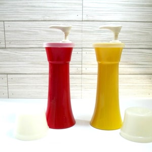Retro Tupperware Mustard and Ketchup Keepers, Vintage Condiment ...