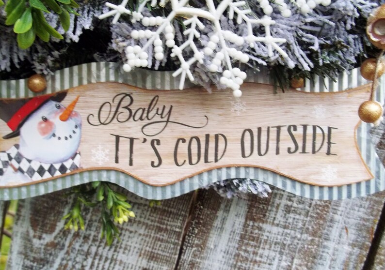 Baby It's Cold Outside Christmas or Winter Wreath for - Etsy
