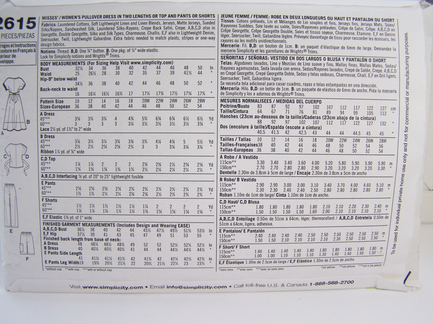 Plus Size Simplicity 2615 Women's Sewing Pattern Pullover | Etsy